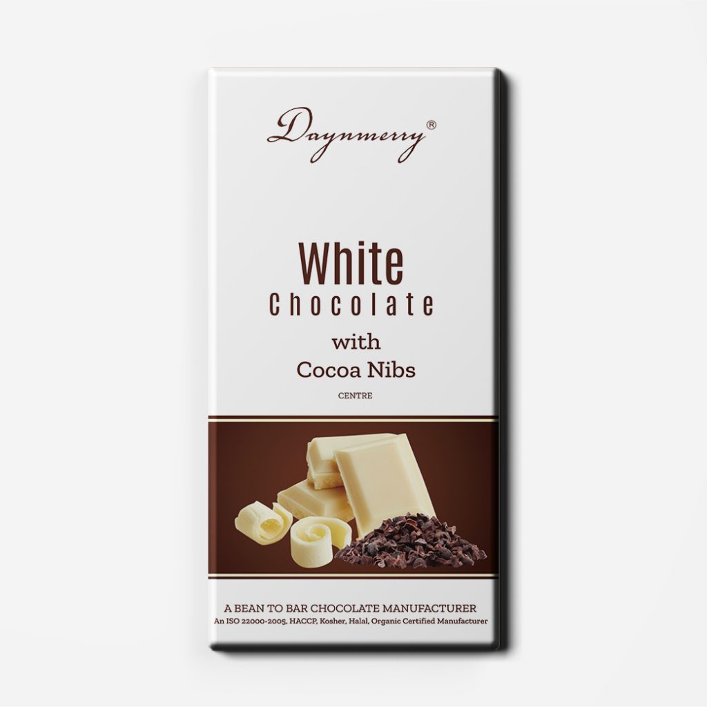 Daynmerry | WHITE CHOCOLATE WITH COCOA NIBS - Daynmerry